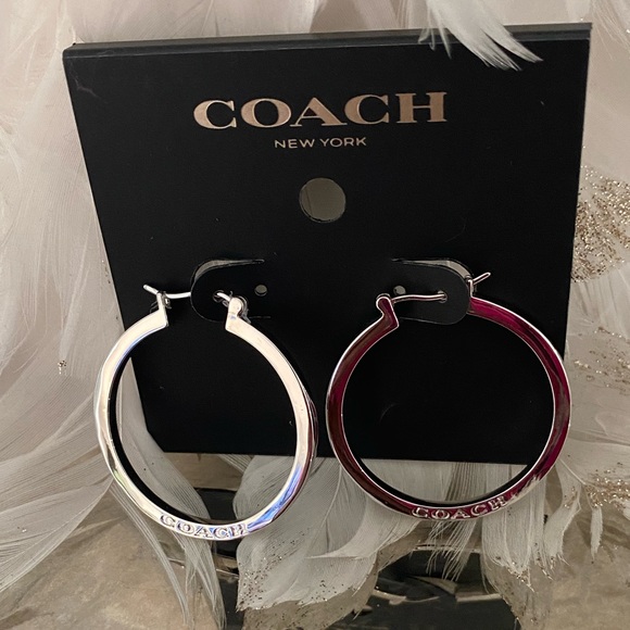 Coach | Jewelry | Coach Silver Hoops | Poshmark